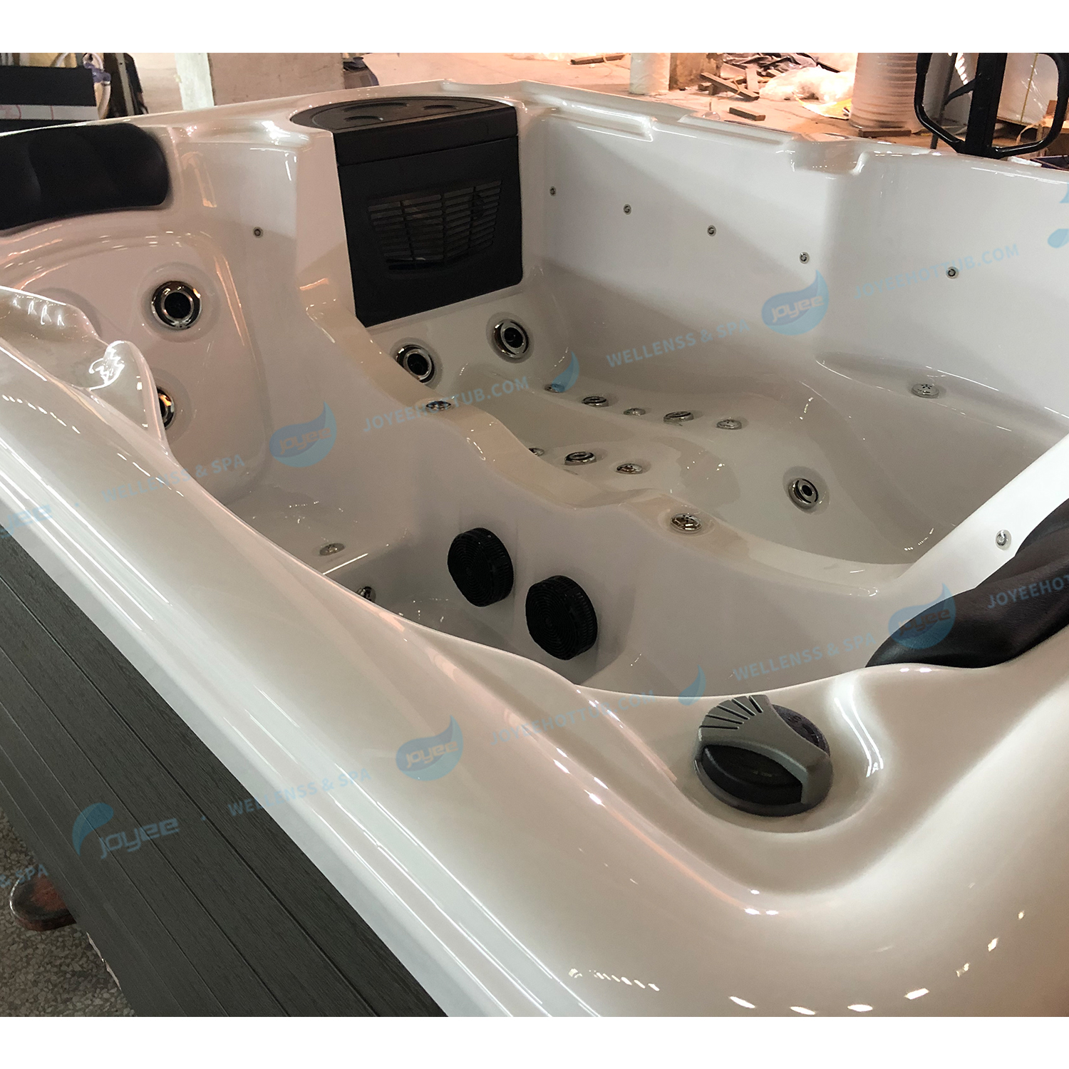 Acrylic Stone Color Whirlpool Mini 3 People Bathtub| JOYEE from China ...